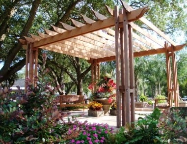 Ipe Wood Pergolas and Overhead Design Elements