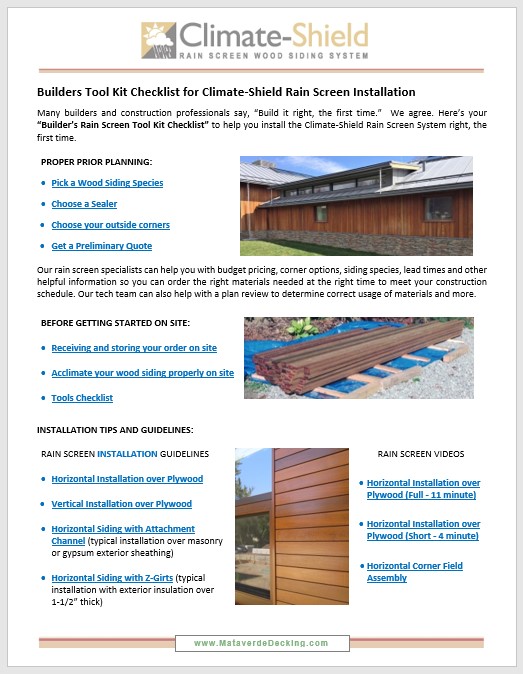 Rainscreen Installation and Climate-Shield System