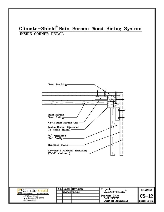 Architectural Details / Specifications - Wood Rainscreen
