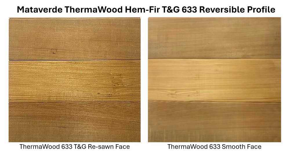 ThermaWood Hem Fir Siding Profiles | T&G Wood Siding Options
